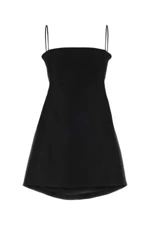 Balenciaga Wool Blend Mini Dress - Black