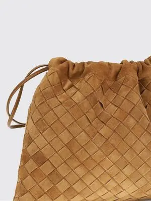 Bottega Veneta Woven Lambskin Clutch With Top Handle - Brown