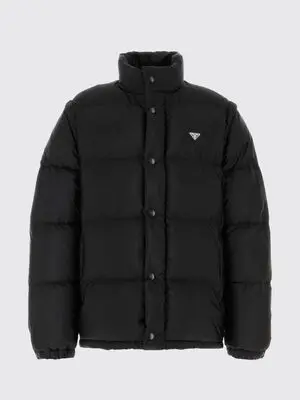 Prada Zip-up Hooded Leather Jacket - Black