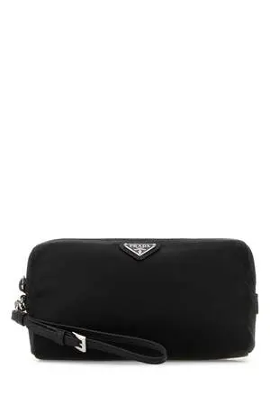 Prada Canvas Beauty Case - Black