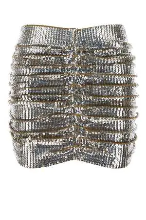 Dsquared2 Embellished Wool Mini Skirt - Silver
