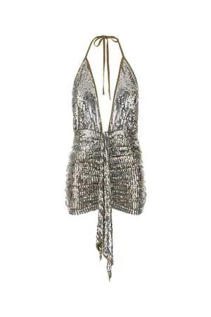 Dsquared2 Embellished Wool Mini Dress - Silver