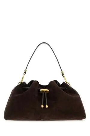 JIMMY CHOO Suede Bon Bon Bucket Bag - Brown