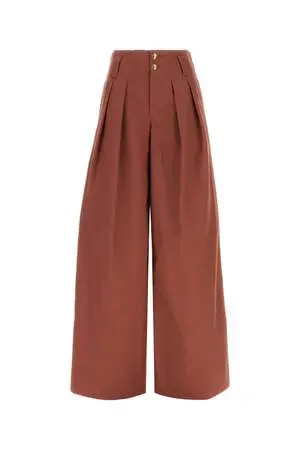Chloé Cotton Wide-leg Pants - Red