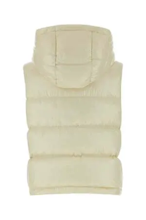 Moncler Cream Nylon Niverolle Down Jacket