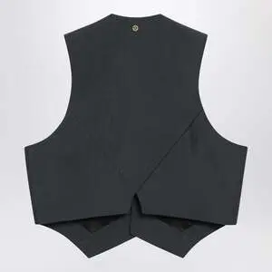 Versace Grey Mohair Wool Vest