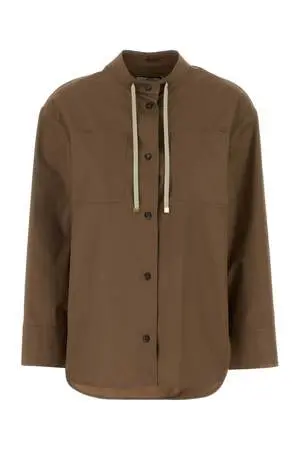 Max Mara S Poplin Mali Shirt - Brown