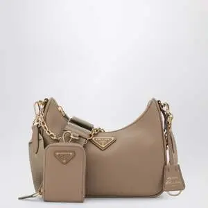 Prada Re-edition 2005 Bag In Cameo Beige Leather - Brown