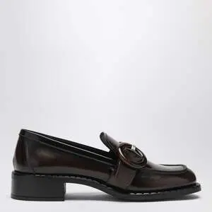 Prada Brushed Leather Moccasins