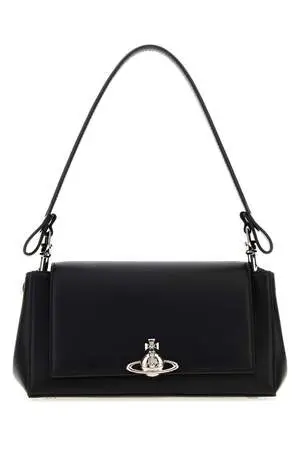 VIVIENNE WESTWOOD Synthetic Leather Medium Shoulder Bag - Black