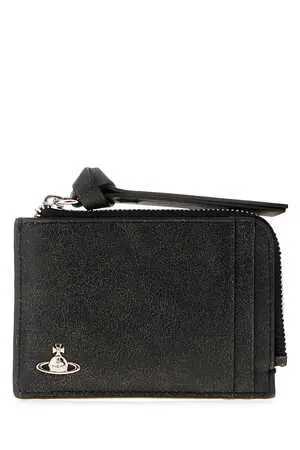 VIVIENNE WESTWOOD Leather Card Holder - Black