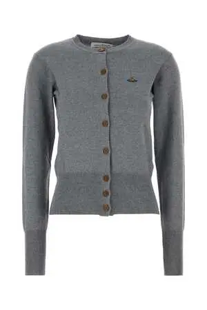 VIVIENNE WESTWOOD Grey Cotton Blend Cardigan