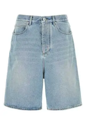 Bottega Veneta Light- Denim Bermuda Shorts - Blue