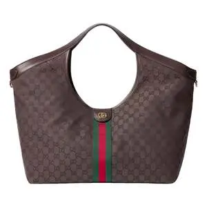 Gucci Giglio Large Tote Bag - Dark Brown