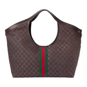 Gucci Giglio Large Tote Bag - Dark Brown