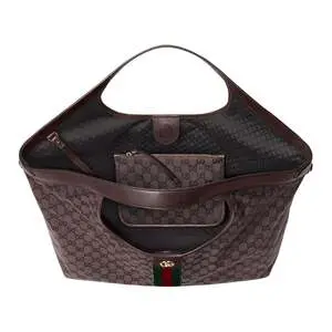 Gucci Giglio Large Tote Bag - Dark Brown