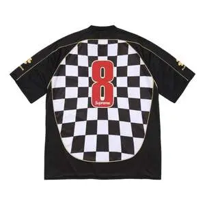 Supreme Ss26 Checkerboard Soccer Jersey - Black
