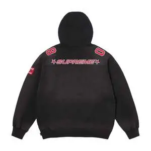 Supreme Ss26 Football Jersey Hooded Sweatshirt - Black