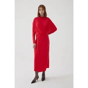 EXQUISE Alessio Draped Midi Dress