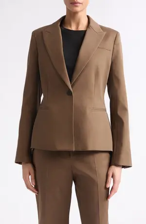 Partow Kenmare Cotton Twill Blazer - Mocha