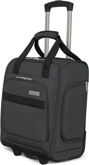 WALLYBAGS Stratford Softside 16" Underseat Carry On Luggage - Graphite
