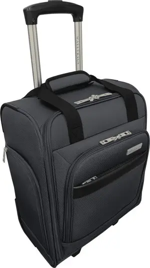 WALLYBAGS Stratford Softside 16" Underseat Carry On Luggage - Graphite