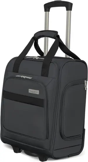 WALLYBAGS Stratford Softside 16" Underseat Carry On Luggage - Graphite