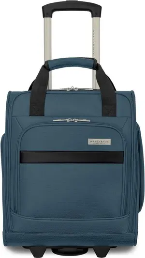 WALLYBAGS Stratford Softside 16" Underseat Carry On Luggage - Teal