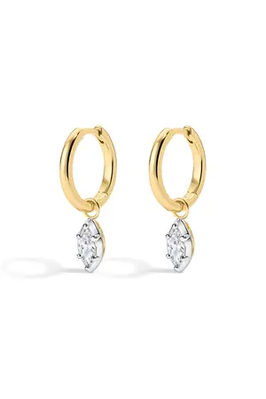 ELECTRIC PICKS Windsor Hoops With Marquise Stone Drop