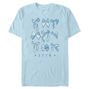 LOST GODS 1776 American Bows Short Sleeve Graphic T-shirt - Light Blue