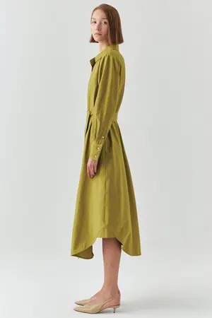 EXQUISE Mckinley Midi Shirt Dress - Green