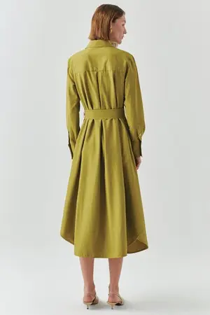 EXQUISE Mckinley Midi Shirt Dress - Green