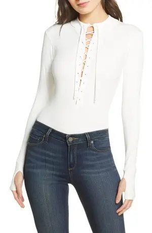 Kiki De Montparnasse Long Sleeve Jersey Thong Bodysuit