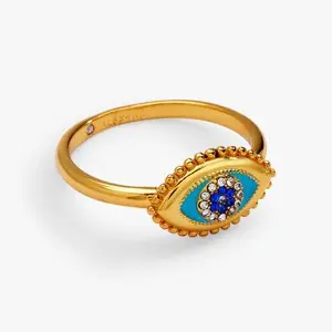 ALEX AND ANI Healing Stone Evil Eye Ring