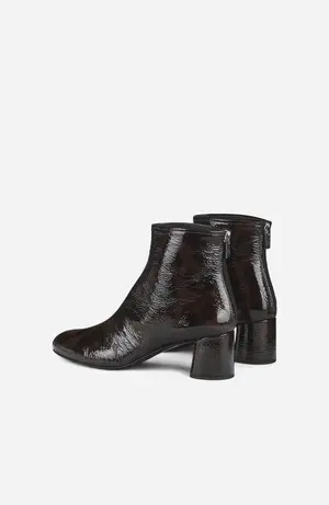 Agl Olga Patent Leather Ankle Boot With Heel