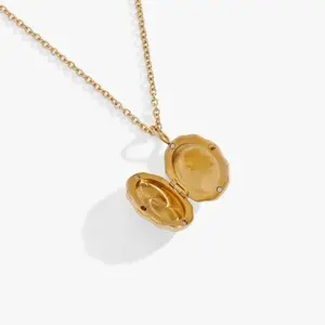 ALEX AND ANI Filigree Butterfly Locket Pendant Necklace