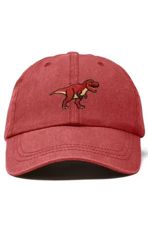 DALIX T Rex Dad Cap Washed Red