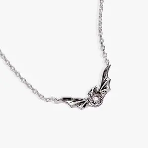 ALEX AND ANI House Of The Dragon Syrax Necklace - Silver