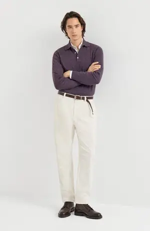 Brunello Cucinelli Garment-dyed Trousers In Cotton Corduroy