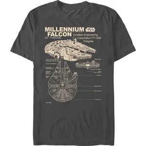 STAR WARS: A NEW HOPE Corellian Freighter Short Sleeve Graphic T-shirt
