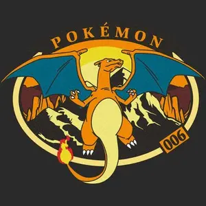 POKEMON Charizard 006 Short Sleeve Graphic T-shirt