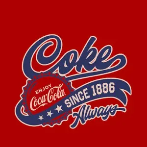 COCA COLA Since 1886 Always Graphic T-shirt