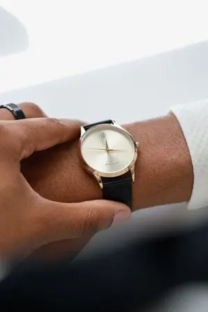 PEUGEOT Gold-plated Mesh Strap Watch - Champagne