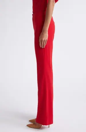 Alice + Olivia Low Rise Flare Pants - Hibiscus