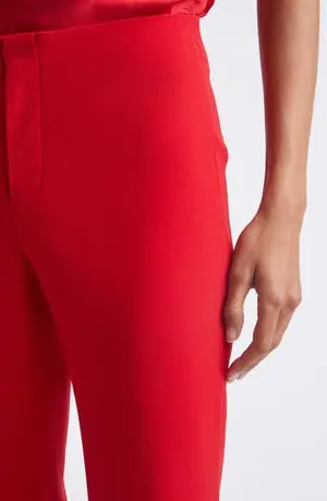Alice + Olivia Low Rise Flare Pants - Hibiscus