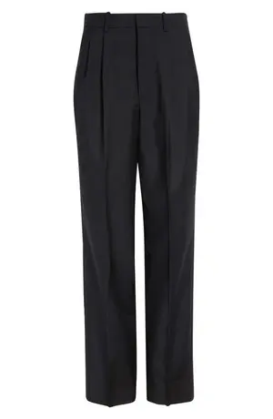 Partow Sullivan Creased Flare Cotton Twill Pants - Black