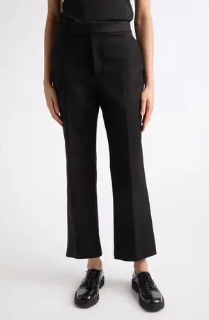 Partow Sullivan Creased Flare Cotton Twill Pants