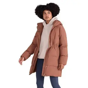 ANIMAL Maggie Baffled Waist Detail Coat - Rust