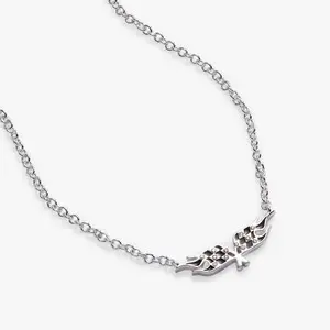 ALEX AND ANI Hot Wheels Checkered Flag Necklace