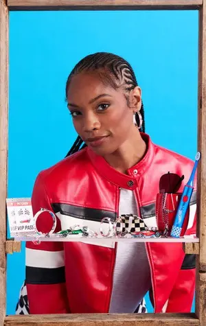 ALEX AND ANI Hot Wheels Checkered Flag Necklace